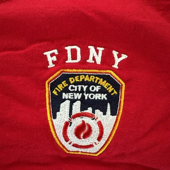 Hanes | Shirts | Firefighter Fdny Embroidered T Shirt Size L | Poshmark